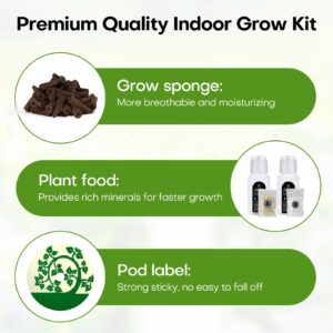 87pcs Seed Compatible with Aerogarden and All Brands - Grow Anything Kit for Indoor Garden Hydroponics Growing System with 40 Grow sponges, 40 Pod Labels, 6 A&B Plant Food, 1 Tweezers