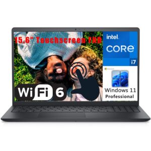 dell 2023 inspiron 15 3520 business laptop, 15.6" touchscreen fhd computer, 12th gen intel 10-core i7-1255u, 64gb ddr4 ram, 1tb pcie ssd, wifi 6, bluetooth, black, windows 11 pro