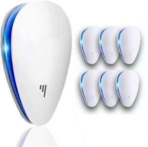 ultrasonic pest repellent(6 pack), 2023 newest electronic pest repeller indoor plug in bug repellent for pest control mosquito, spider, mice, ant, insects, roach, non-toxic