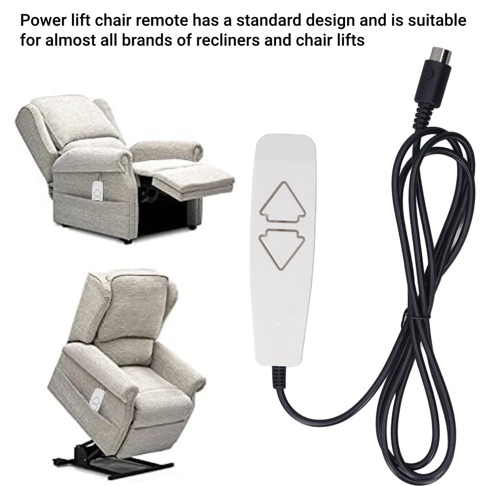 LiebeWH Lift Chairs Remote Universal Two Push Button 5 Pin ABS Recliner Remote Hand Control Replacement for Power Recliner