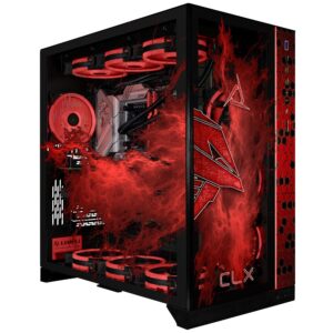 clx ra vr-ready gaming pc - intel core i9 13900kf 3ghz, geforce rtx 4090, 1tb nvme m.2 ssd, 4tb hdd, 32gb ddr5 rgb memory, 360mm aio, wifi, windows 11 home, black