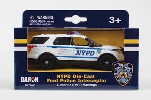 daron nypd die-cast ford police interceptor 1/43 (ny71400)