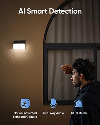 eufy Security Solar Wall Light Cam S120, Solar Security Cameras Wireless Outdoor, 2K Camera, Forever Power, Motion Activated Light, AI Detection, IP65 Waterproof, Spotlight, No Monthly Fee