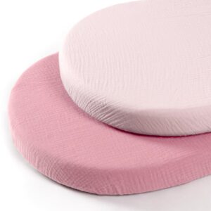 muslin changing pad covers & muslin bassinet sheets