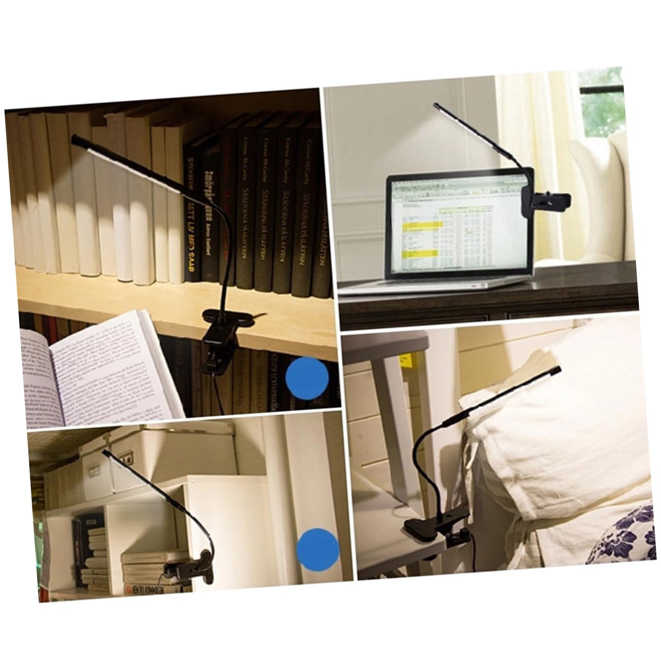 Uonlytech LED Clip Desk Lamp Led Desk Light Table Lights for Desk Led Desk Lamp Household Student Clip Clip-on Reading Light