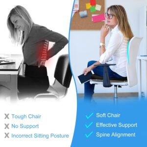 Seat Cushion for Desk Chair for Hip Pain Relief Desk Chair Cushion for Tailbone Pain Relief Gaming Desk Office Chair Cushion Memory Foam Seat Cushion Ergonomic Patented Design Car Office Chair Pad