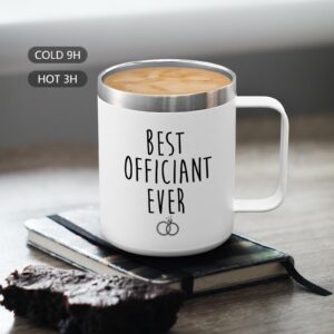 LiqCool Wedding Officiant Gift, Wedding Officiant Gift Men Women, Gifts for Wedding Officiant, Best Officiant Ever Coffee Mug, Thank You Officiant Gifts for Wedding from Bride Groom(White, 12Oz)