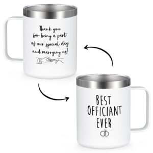 LiqCool Wedding Officiant Gift, Wedding Officiant Gift Men Women, Gifts for Wedding Officiant, Best Officiant Ever Coffee Mug, Thank You Officiant Gifts for Wedding from Bride Groom(White, 12Oz)