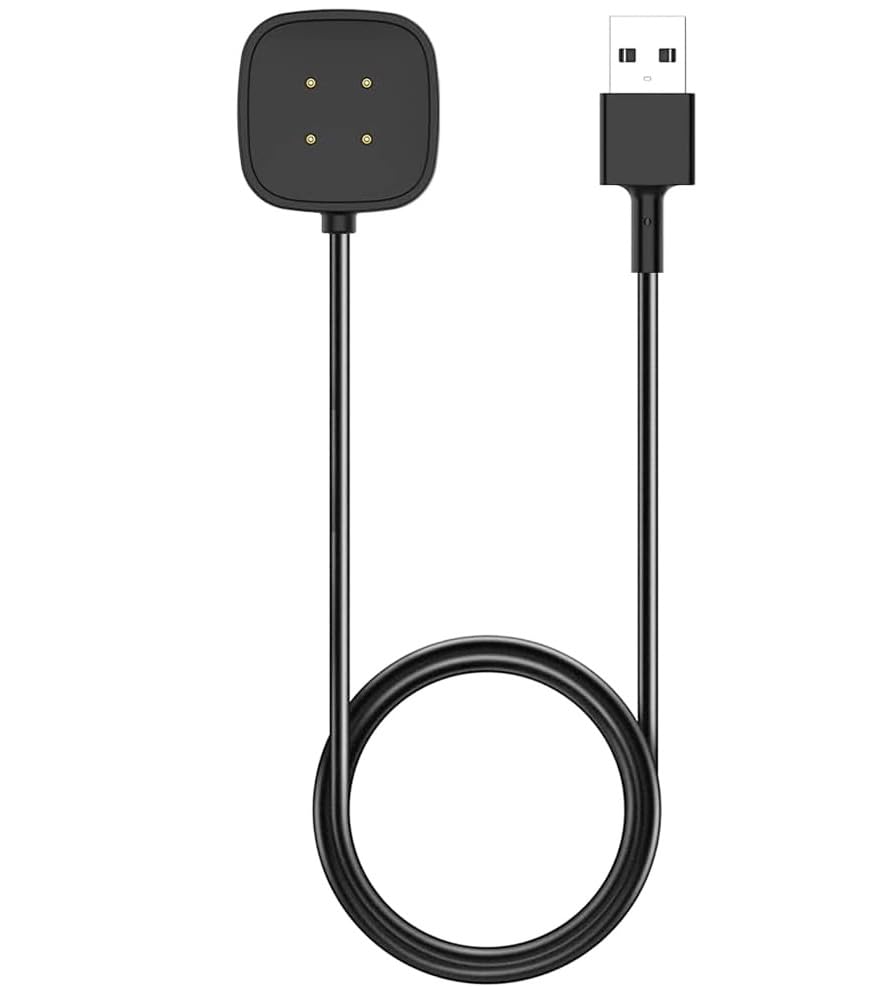 Nisyctk Charger for Fitbit Sense/Sense 2/Versa 3/Versa 4, Replacement USB Charging Cable for Versa 4/Versa 3/Sense 2/Sense (3.3ft/1m) (1)