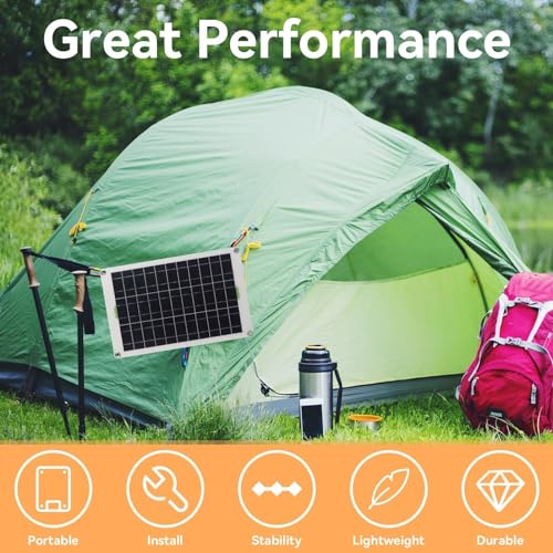 50W 30A Solar Battery Charger, 12V 24V Monocrystalline Solar Panel Kit Solar Panel Charger Controller Solar Panel Solar Panel Charging Kit Solar Charger for Car Boat Marine RV Trailer Truck Camping