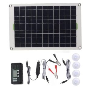 50W 30A Solar Battery Charger, 12V 24V Monocrystalline Solar Panel Kit Solar Panel Charger Controller Solar Panel Solar Panel Charging Kit Solar Charger for Car Boat Marine RV Trailer Truck Camping