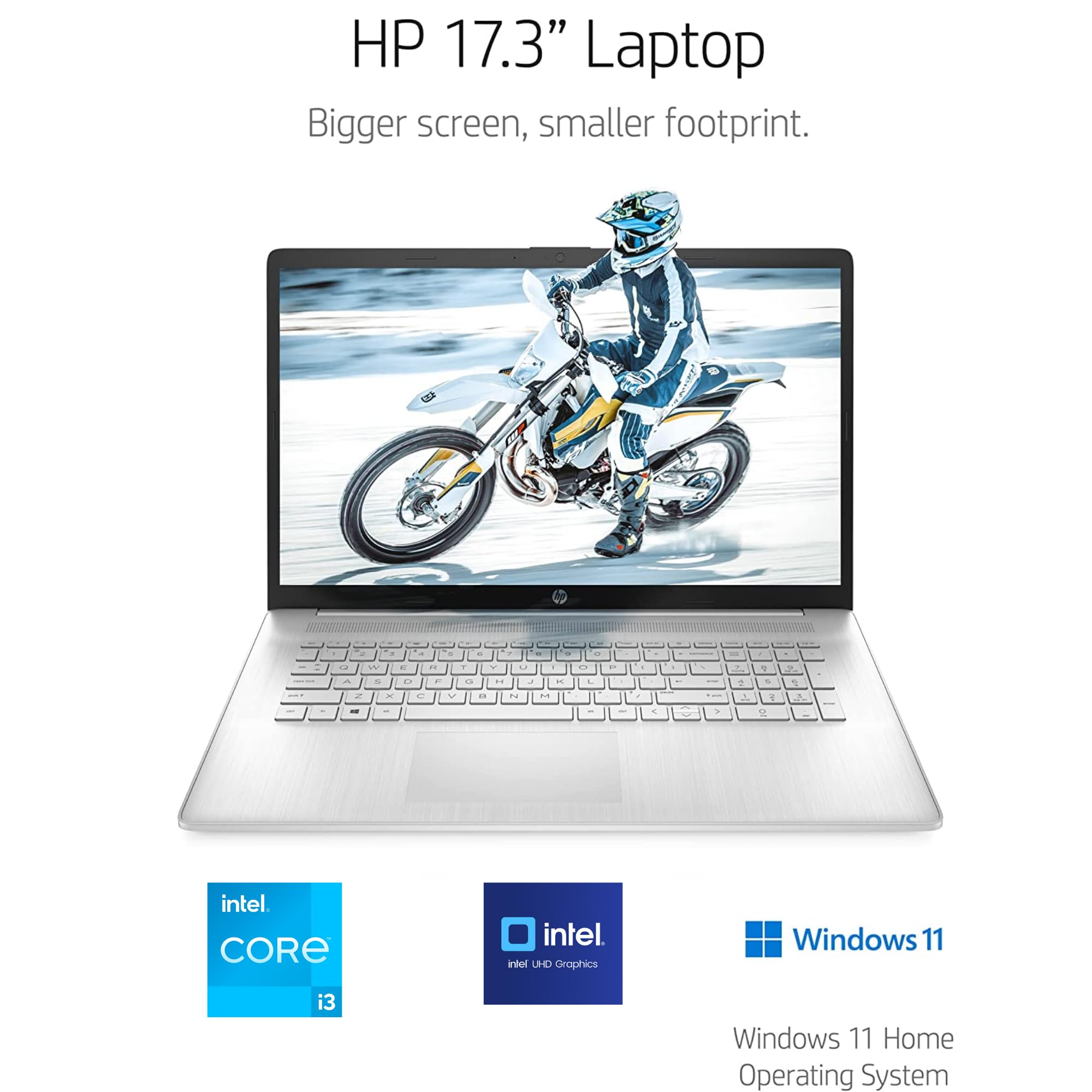 hp Newest Pavilion 17.3" HD+ Display Laptop Computer, 11th Gen Intel i3-1115G4(Up to 4.1GHz, Beat i5-8250U), 8GB DDR4 RAM, 256GB SSD+256GB USB, HDMI, USB 3.0, WiFi, Webcam, Windows 11S, JVQ