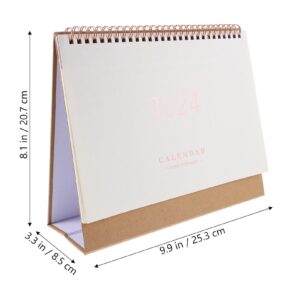 Office Decor 2024 Desktop Calendar Jul. 2023-Dec.2024 Standing Flip Desktop Calendar Monthly Daily Planner Calendar for Home Office Planner Organizer Large (Pink) Desk Decor