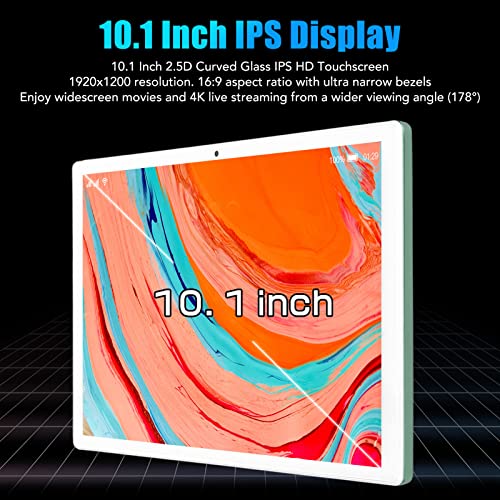 10.1 Inch Android 11 Tablet, 2.4 5G WiFi 8 RAM 128GB ROM 1920x1200 MT6755 Octa Core Processor Tablet AU Plug 100‑240V (Green)