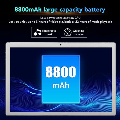 10.1 Inch Android 11 Tablet, 2.4 5G WiFi 8 RAM 128GB ROM 1920x1200 MT6755 Octa Core Processor Tablet AU Plug 100‑240V (Green)