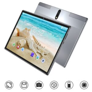 GLOGLOW 10.1in Tablet, 100-240V HD Tablet Support Dual Card Dual Standby Octa Core 1920x1200 Resolution for Android8.1 for Writing (US Plug)