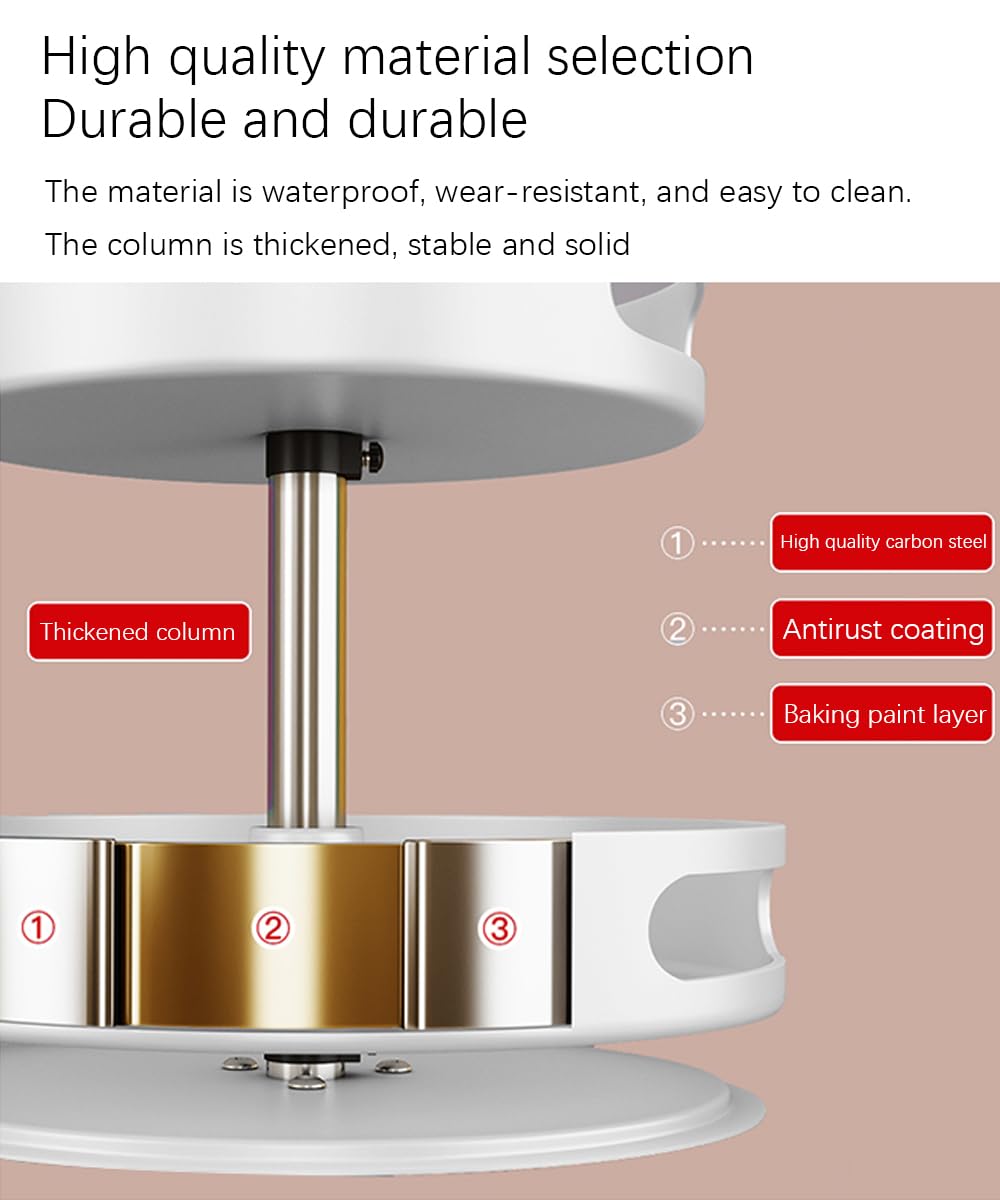 2 Tier Lazy Susan Organizer for Kitchen,Turntable for Cabinet,Turntable Organizer for Cabinet Pantry Table Organization