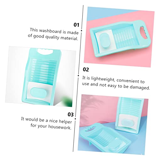 Zerodeko 4 Pcs Small Washboard Laundry Board Washboard for Hand Washing Clothes Bra Washboards Socks Mini Washboard Small Handle Household Laundry Tool Pp Household Items Child Manual