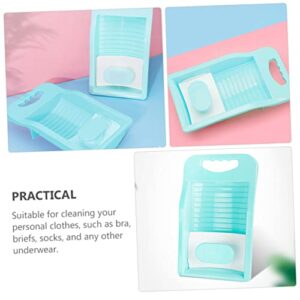 Zerodeko 4 Pcs Small Washboard Laundry Board Washboard for Hand Washing Clothes Bra Washboards Socks Mini Washboard Small Handle Household Laundry Tool Pp Household Items Child Manual