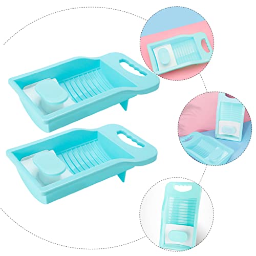 Zerodeko 4 Pcs Small Washboard Laundry Board Washboard for Hand Washing Clothes Bra Washboards Socks Mini Washboard Small Handle Household Laundry Tool Pp Household Items Child Manual