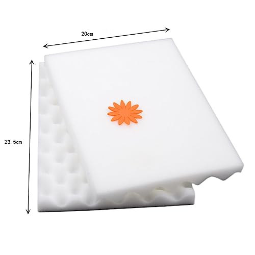 2Pcs Fondant Sugar Flower Shaping Drying Sponge Pad Rectangle Gum Paste Modeling Foam Tray Pad Mat Tools for Baking Cake Decorating DIY Sugarcraft Supplies, White