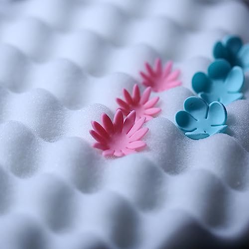 2Pcs Fondant Sugar Flower Shaping Drying Sponge Pad Rectangle Gum Paste Modeling Foam Tray Pad Mat Tools for Baking Cake Decorating DIY Sugarcraft Supplies, White