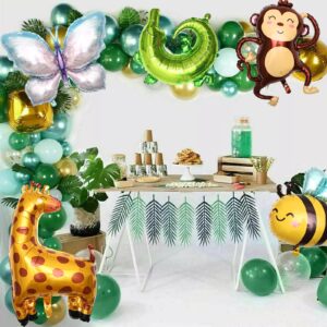 SOTOGO 9 Pieces Animal Balloons Large Jungle Safari Balloons Giant Party Balloons for Kids Baby Shower Birthday Party Zoo Decorations