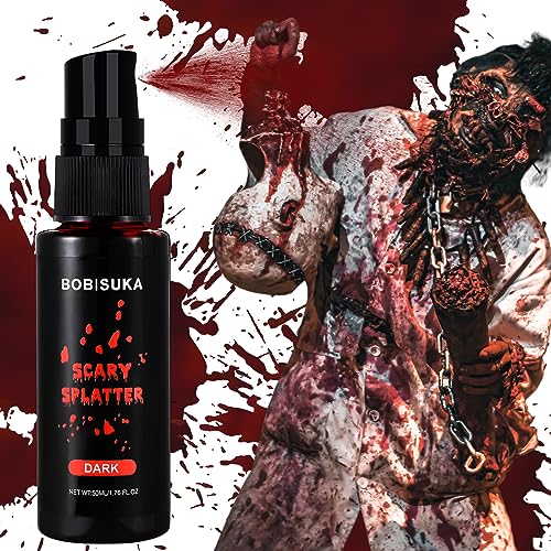 BOBISUKA Fake Blood Spray for Cosplay - Vampire Blood Washable for Clothes and Face - Fale Blood Makeup