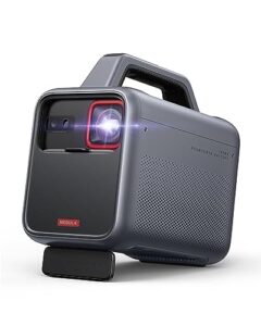 nebula mars 3 outdoor portable projector, 1000 ansi lumens, ai-powered image, built-in battery with 5 hour playtime, android tv, 200 inch home theater, camping, road trip, backyard, or anywhere