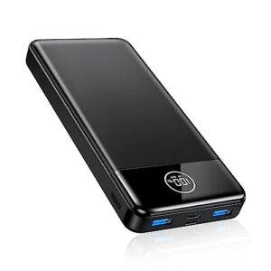 portable charger, 33800mah power bank, 22.5w fast charging battery pack with usb c/usb a output, digital display portable phone charger for iphone 15/14/13 pro samsung google android cell phone etc