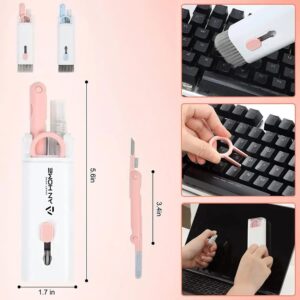 AnHome Keyboard Cleaner Kit Cleaning Tool 7 in 1 for Airpod iPhone MacBook Laptop Monitor Computer Keyboard Brush, Apple Airpods Cell Phone Earbud PC iPad and Electronic Screen Cleaners