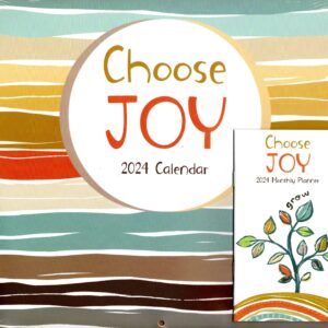 Choose Joy - 2024 12-Month Wall Calendar + Pocket Planner (Pack of 2)