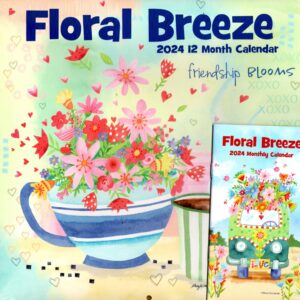 Floral Breeze - 2024 12-Month Wall Calendar + Pocket Planner (Pack of 2)