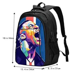 Luja Dling #7 Mbappe 2023 Adult Backpacks Bag Laptop Bag Bookbag Usb Backpack 17 Inch For Daily