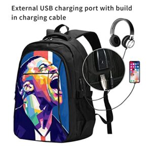 Luja Dling #7 Mbappe 2023 Adult Backpacks Bag Laptop Bag Bookbag Usb Backpack 17 Inch For Daily