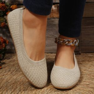 Fashion Spring And Summer Women Casual Shoes Flat Bottom Round Toe Lightweight Flying Mesh Breathable Flip Flops Womens