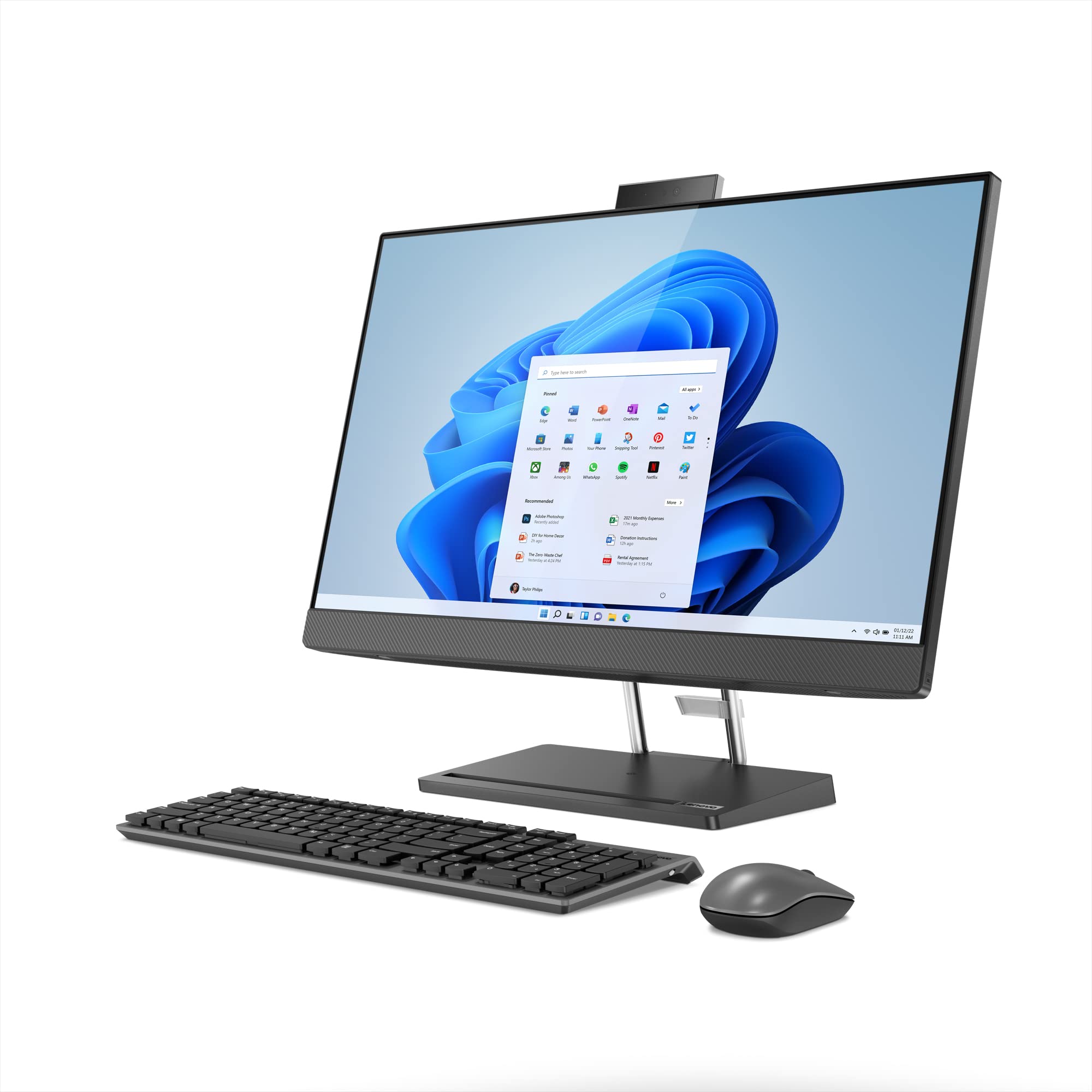 Lenovo IdeaCentre AIO 5i - 2023 - All in One Desktop Computer - Mouse & Keyboard Included - 27" Touchscreen QHD Display - Windows 11-16GB Memory - 512GB Storage - Intel Core i7-13700H,Black