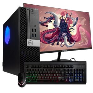 dell optiplex 7040 (rgb) desktop computer | quad core intel i5 (3.2) | 16gb ddr3 ram | 250gb ssd solid state | windows 10 professional | new 22in lcd monitor | home or office pc (renewed)