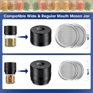 AllToU Electric Mason Jar Vacuum Sealer Kit, Can Sealer, Handheld Jar Sealer for Wide Mouth and Regular Mouth Mason Jars (Mason Jar)