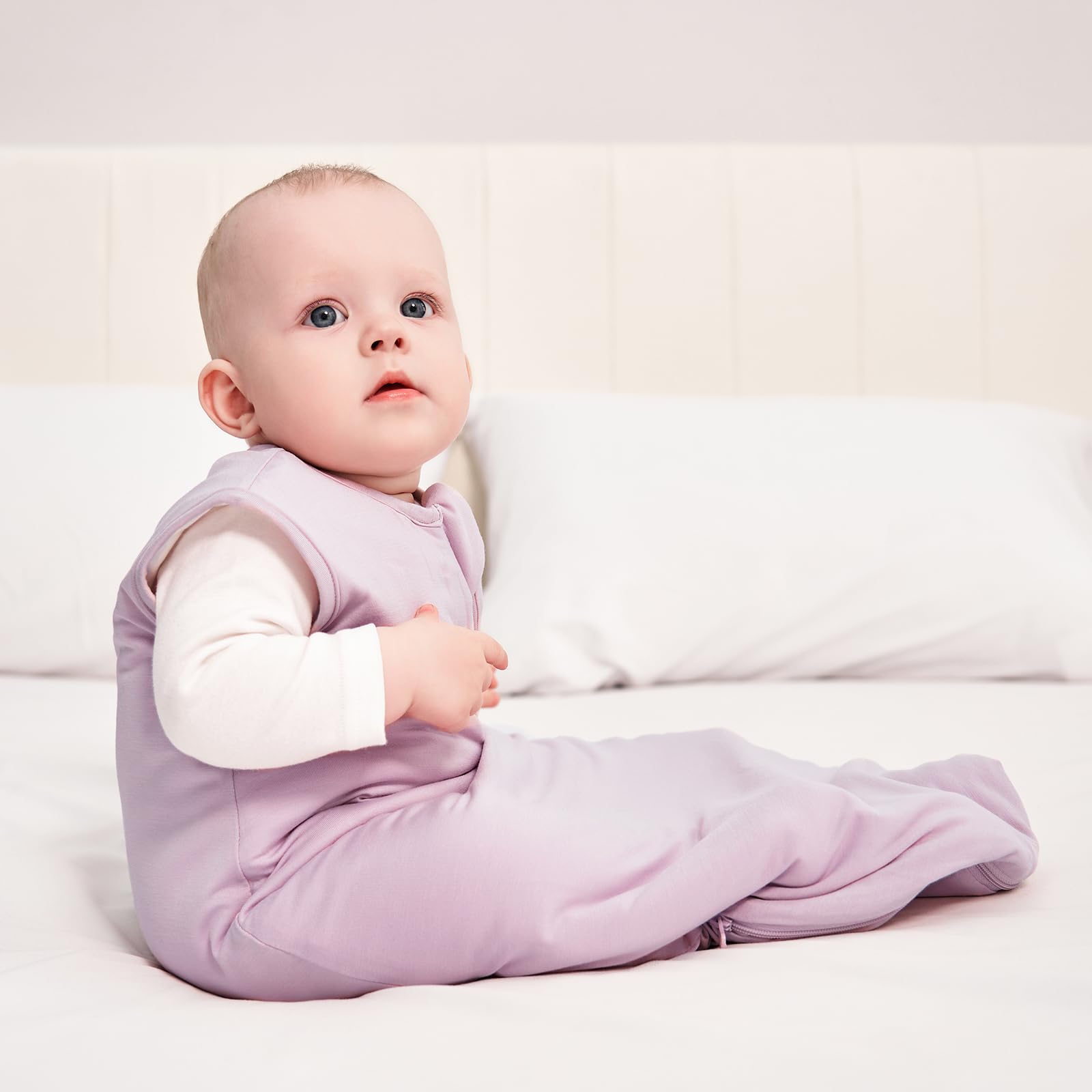 Duomiaomiao Rayon Made from Bamboo, Baby Sleep Sack Buttery Soft 1.0 TOG Baby Wearable Blanket Four Seasons