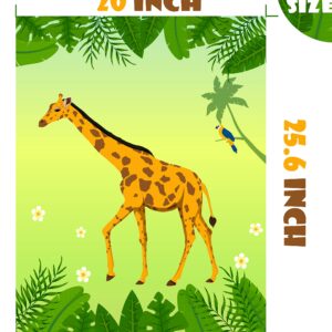 Jungle Birthday Party Supplies,Pin The Tail on The Giraffe,Safari Theme Zoo Birthday Party Favor,Decoration