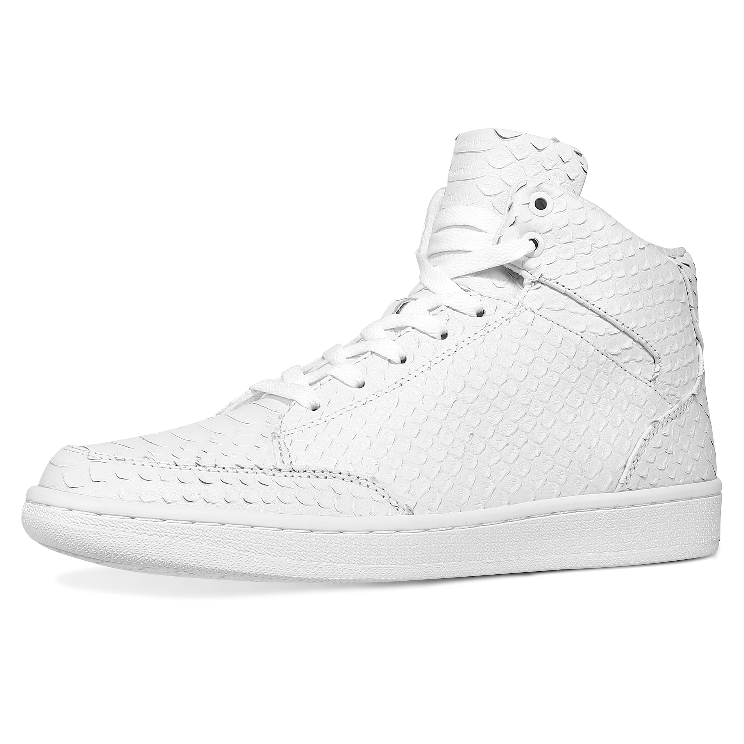 Soulsfeng White High Top Sneakers for Men 12.5 Leather Ankle Boots Basketball Skate Walking Shoes