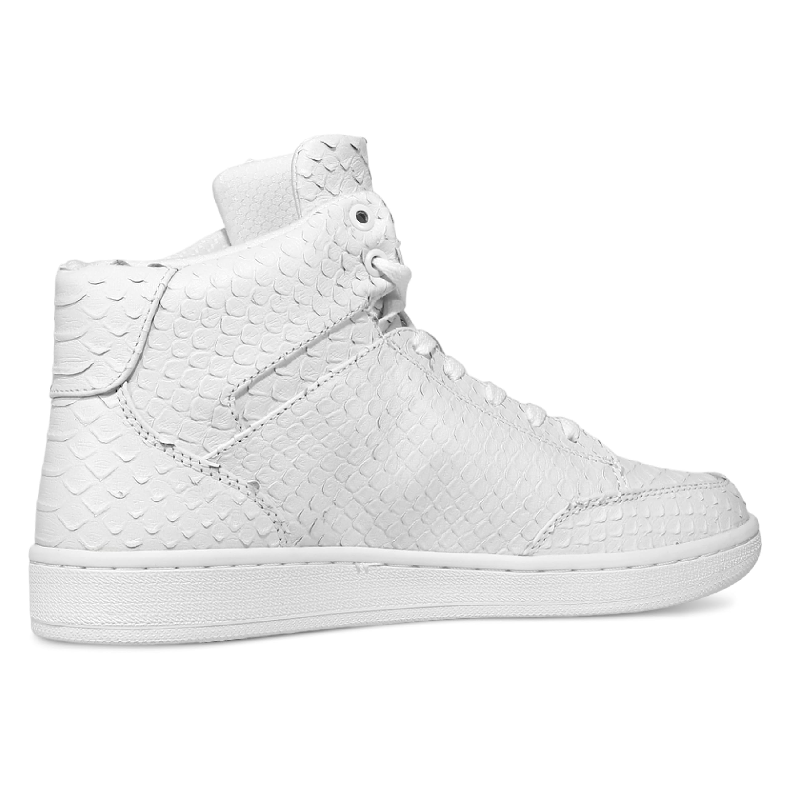 Soulsfeng White High Top Sneakers for Men 12.5 Leather Ankle Boots Basketball Skate Walking Shoes