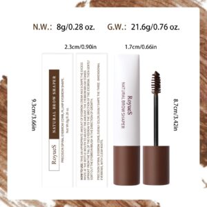 AKARY Eyebrow Gel Grey Tinted Eyebrow Mascara, Natural Thickening Brow Shaper Instant Wild Eyebrow Shaping Makeup Gel, Long Lasting Volumizing Enhance Brow Mascara Quickly Fixing Natural Eyebrow Makeup, 03 Natural Grey