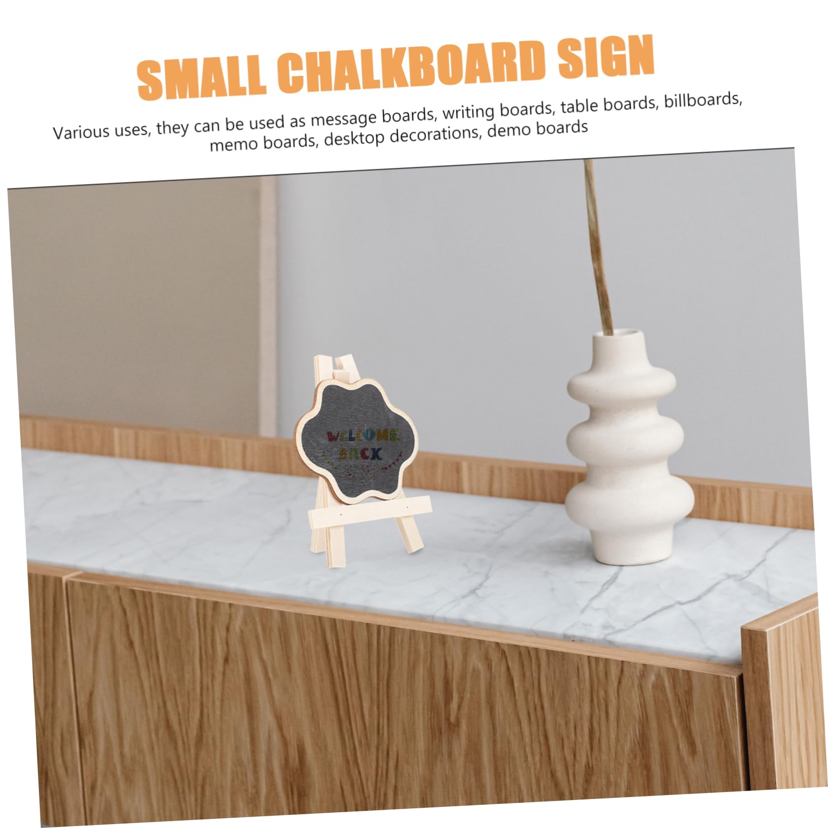 COHEALI Mini Chalkboard 1 Set Mini Blackboard Blackboard for Desktop Chalkboard Sign for Desk Miniature Table Chalkboard The Clouds Wooden Billboard Small Blackboard