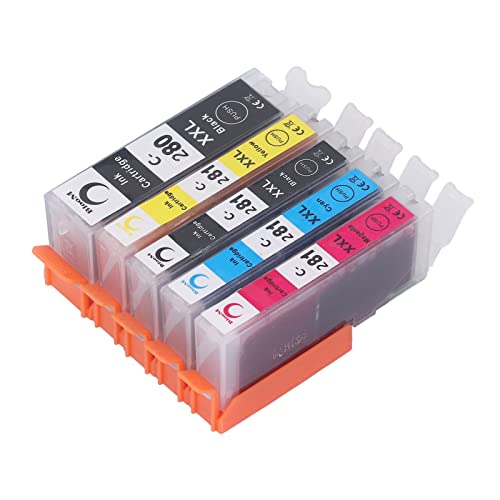 Ink Cartridge, Ink Cartridge Smoothly Ink Output Cartridge Combo Pack Cartridge for Office, Schools, Trade Building Printing, Desktop Photo Printers (BK BK C M Y 5 Colors)