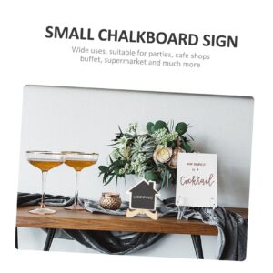 MAGICLULU 10pcs Erasable Message Board Chalkboard Signs Place Blackboard Chalkboard Label Signs Countertop Chalkboard Sign Food Signs Centerpiece Table Decorations Mini Memo Board Wood