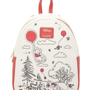 Loungefly Disney Winnie The Pooh Balloons Mini Backpack RED