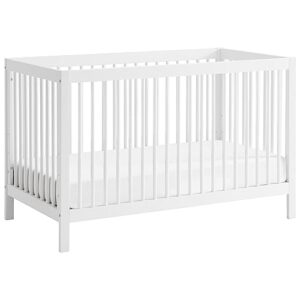 oxford baby essentials island full size 4-in-1 convertible baby crib with round spindles, white