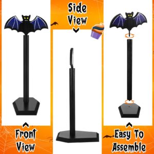 Sliner 3 Pcs Halloween Bat Paper Towel Holder Gothic Paper Towel Holder with Coffin Base Gothic Home Decor for Spooky Rustic Halloween Bat Decor for Home Toilet Kitchen